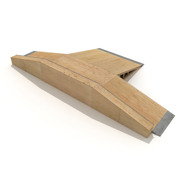 3d model skate ramp fun box