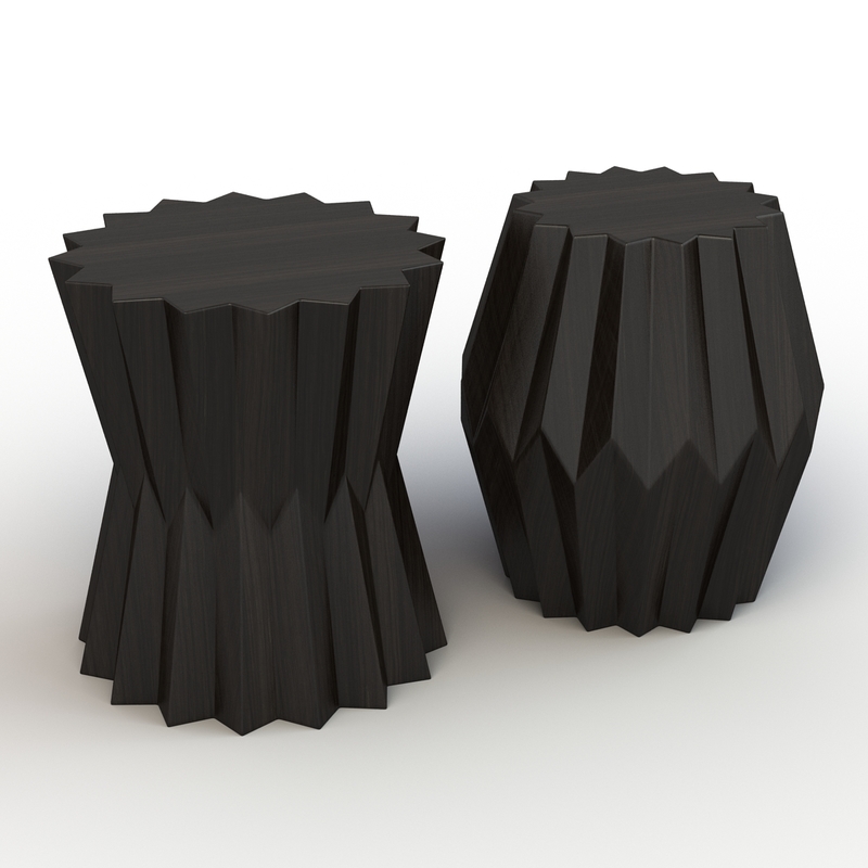 3d origami taboret tables model