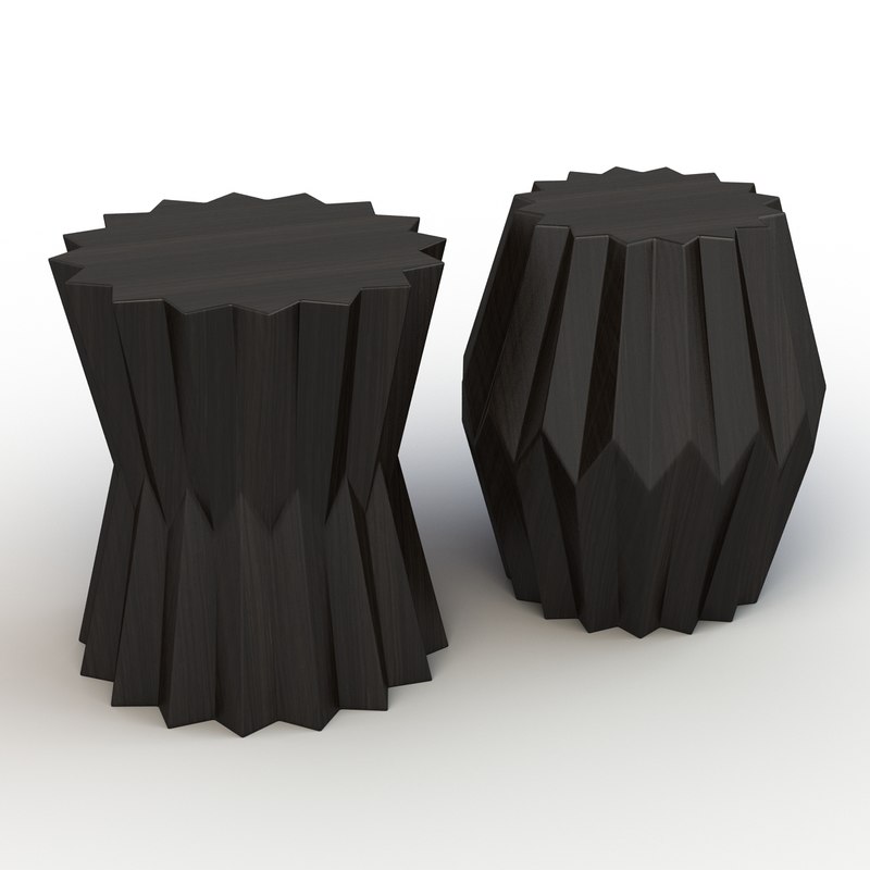 3d origami taboret tables model