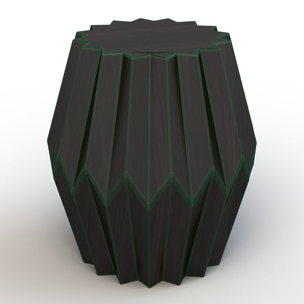 3d origami taboret tables model