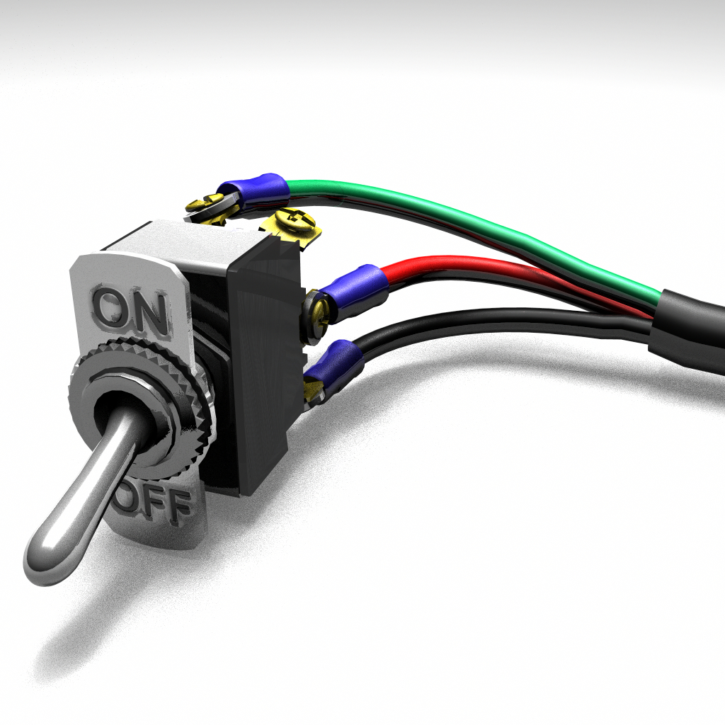 toggle switch 3d model