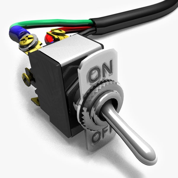 toggle switch 3d model