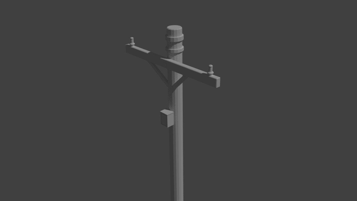 electric pole 3d model