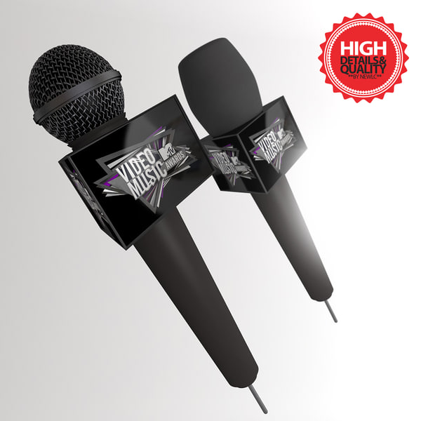 tv microphone advertising box 3d model