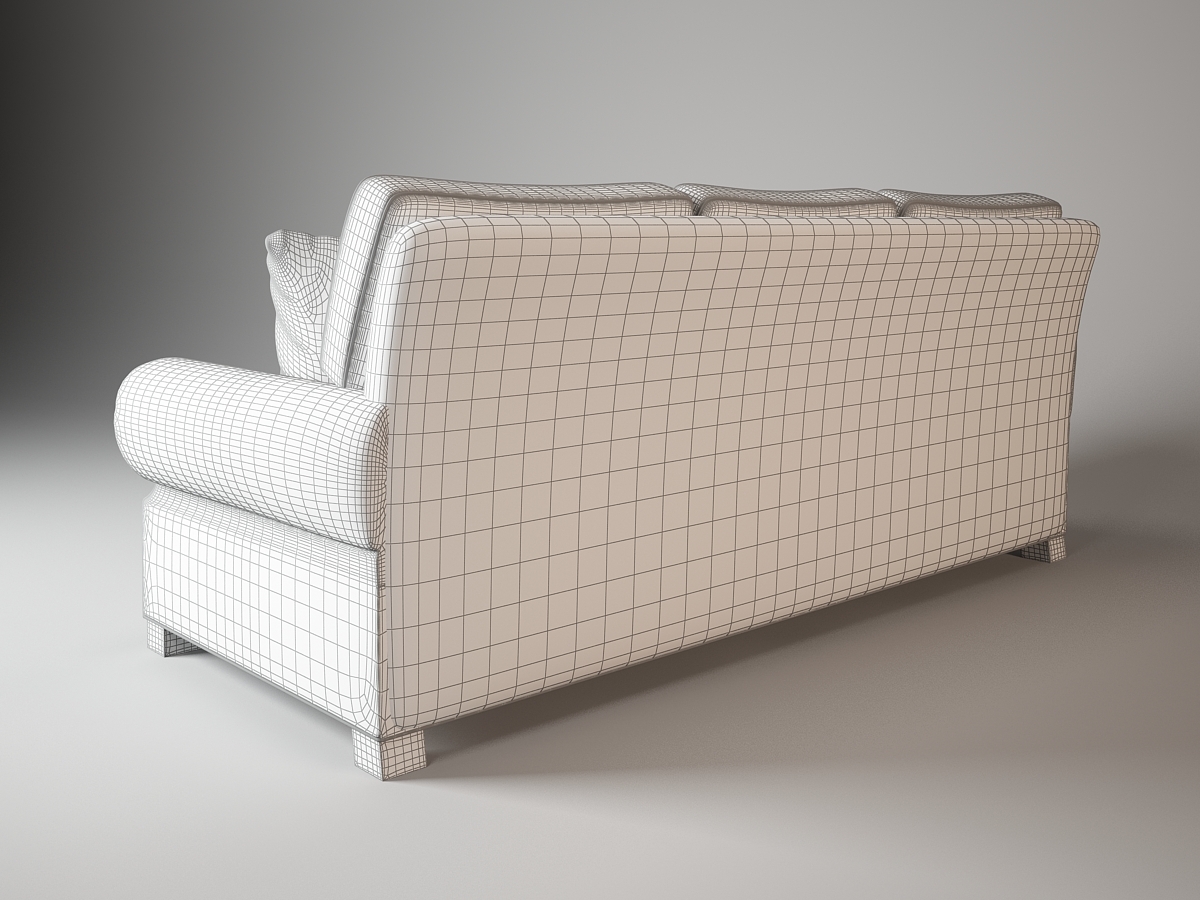3d 829-90 rolled arm sofa