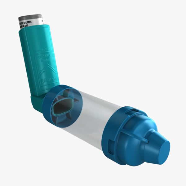 3d asthma inhaler model