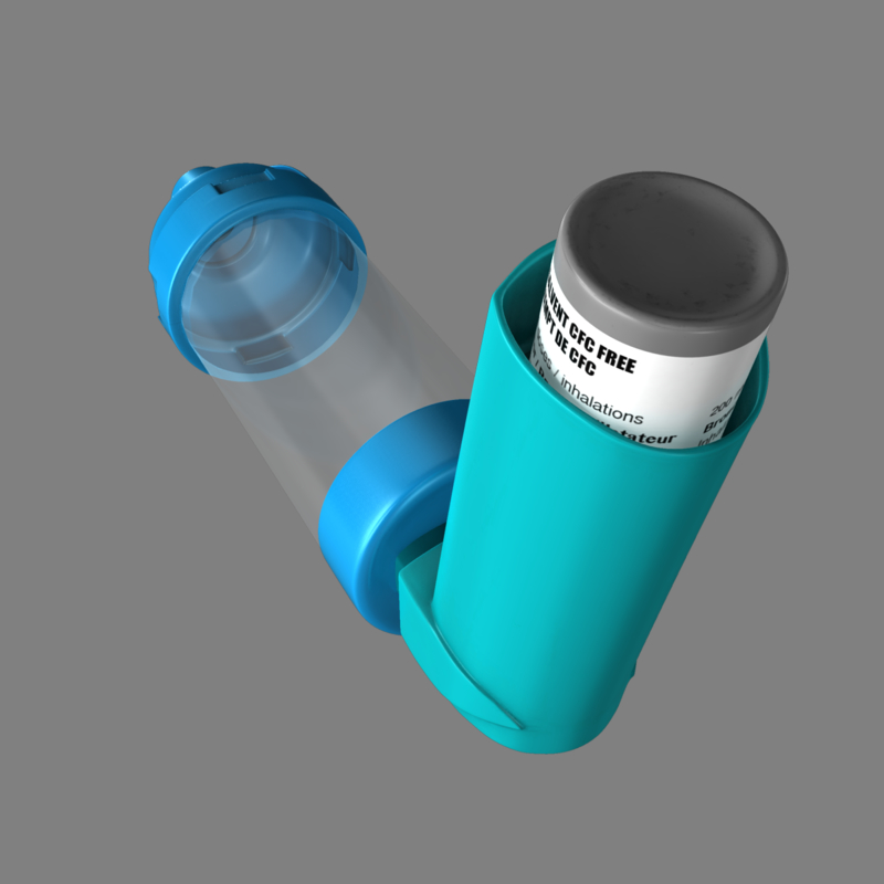 asthma inhaler spacer 3d model