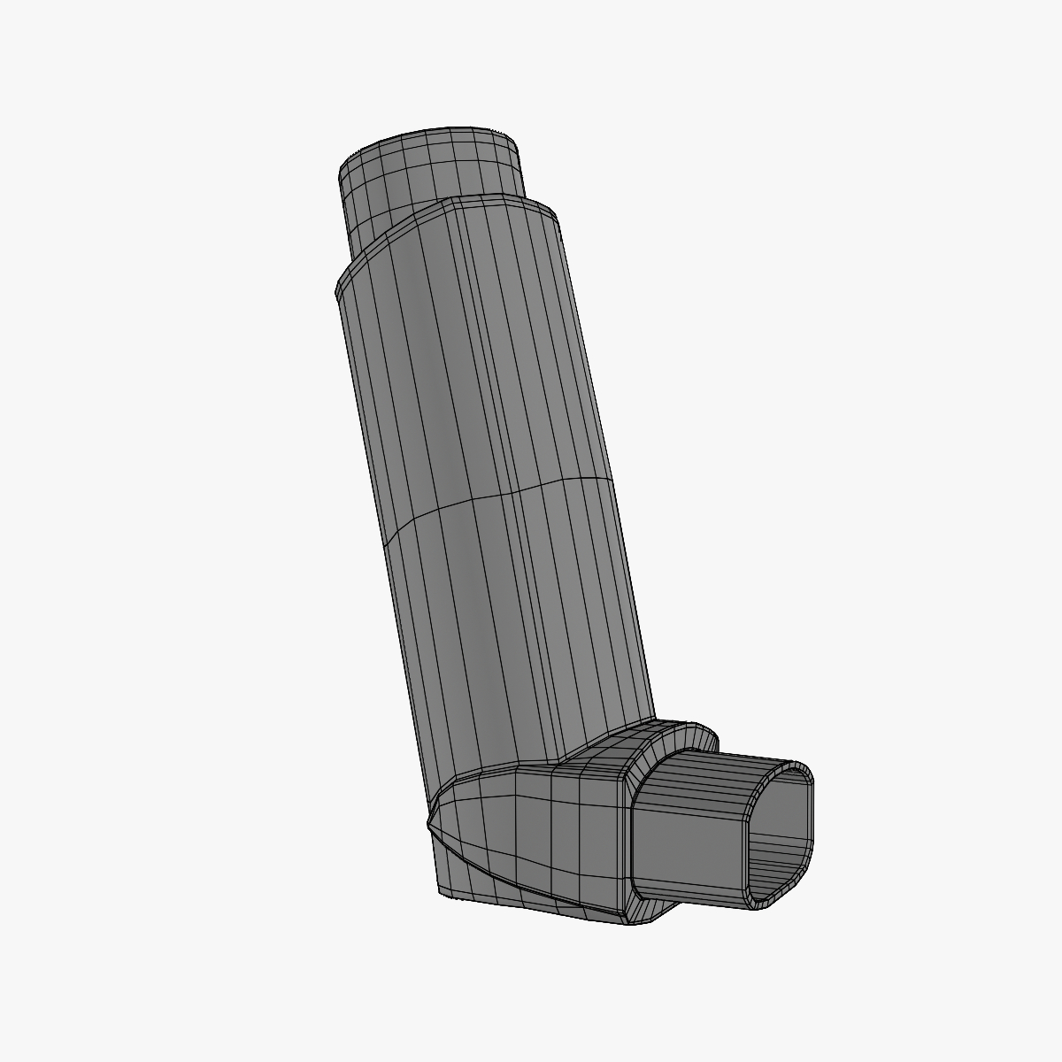 asthma inhaler spacer 3d model