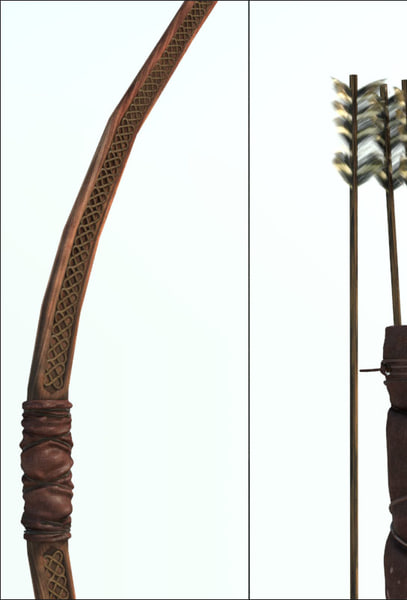 3d celtic bow model