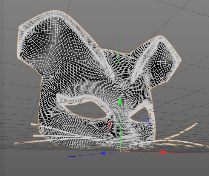 3d model black cat mask