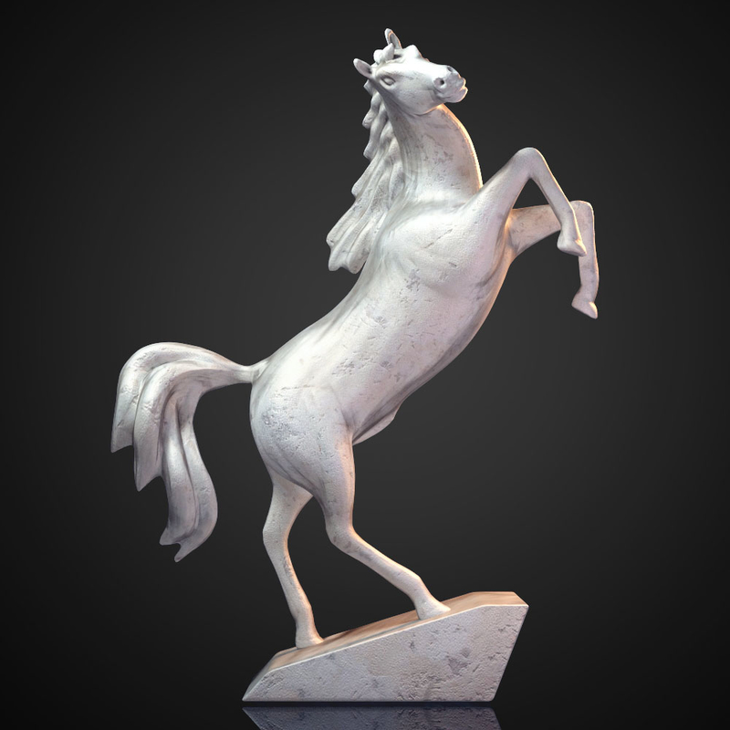 3d horse statue