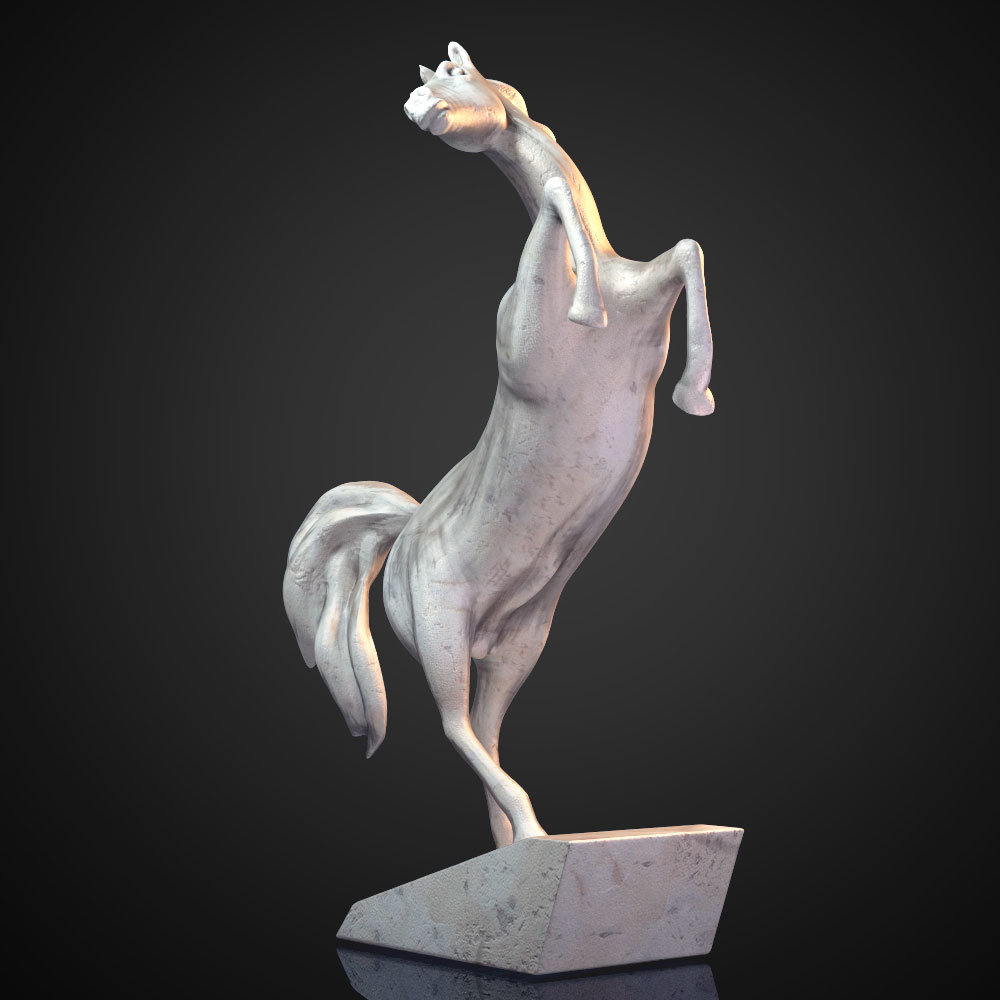 3d horse statue
