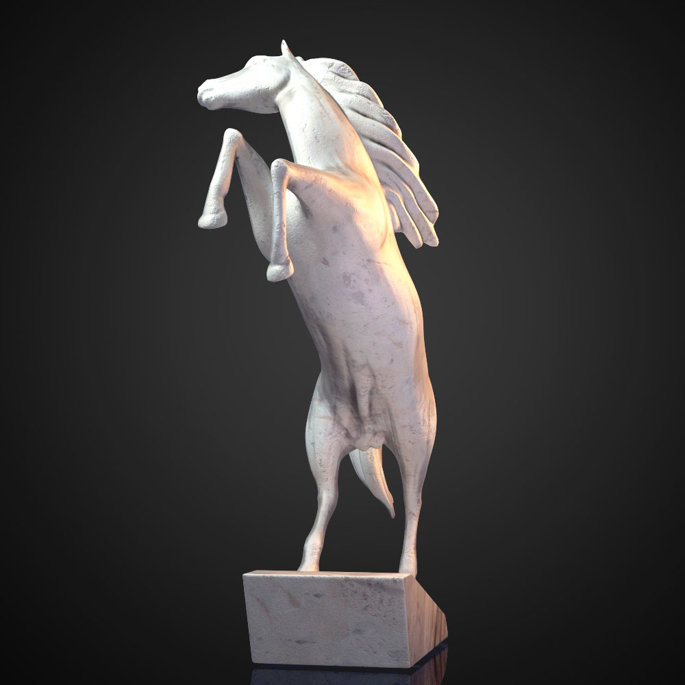 3d horse statue