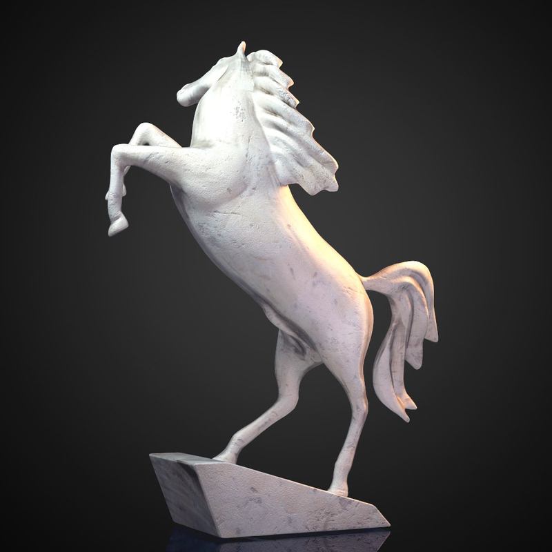 3d horse statue
