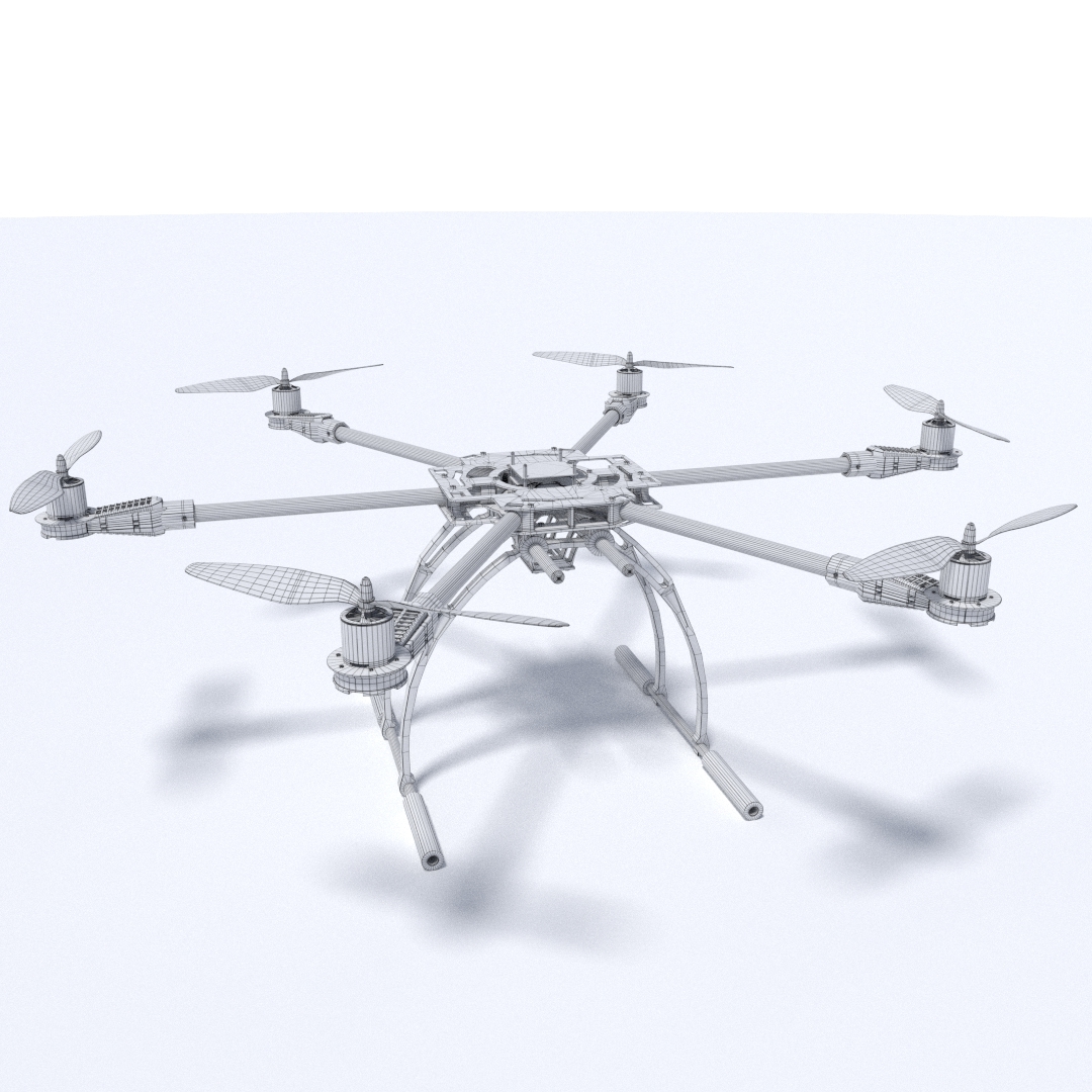 3d model hexacopter pack