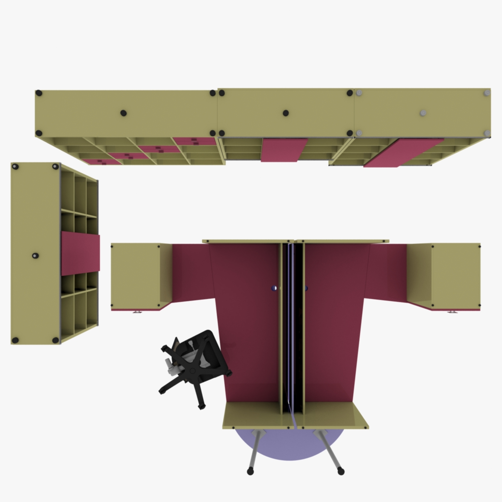 3d model of rack office table