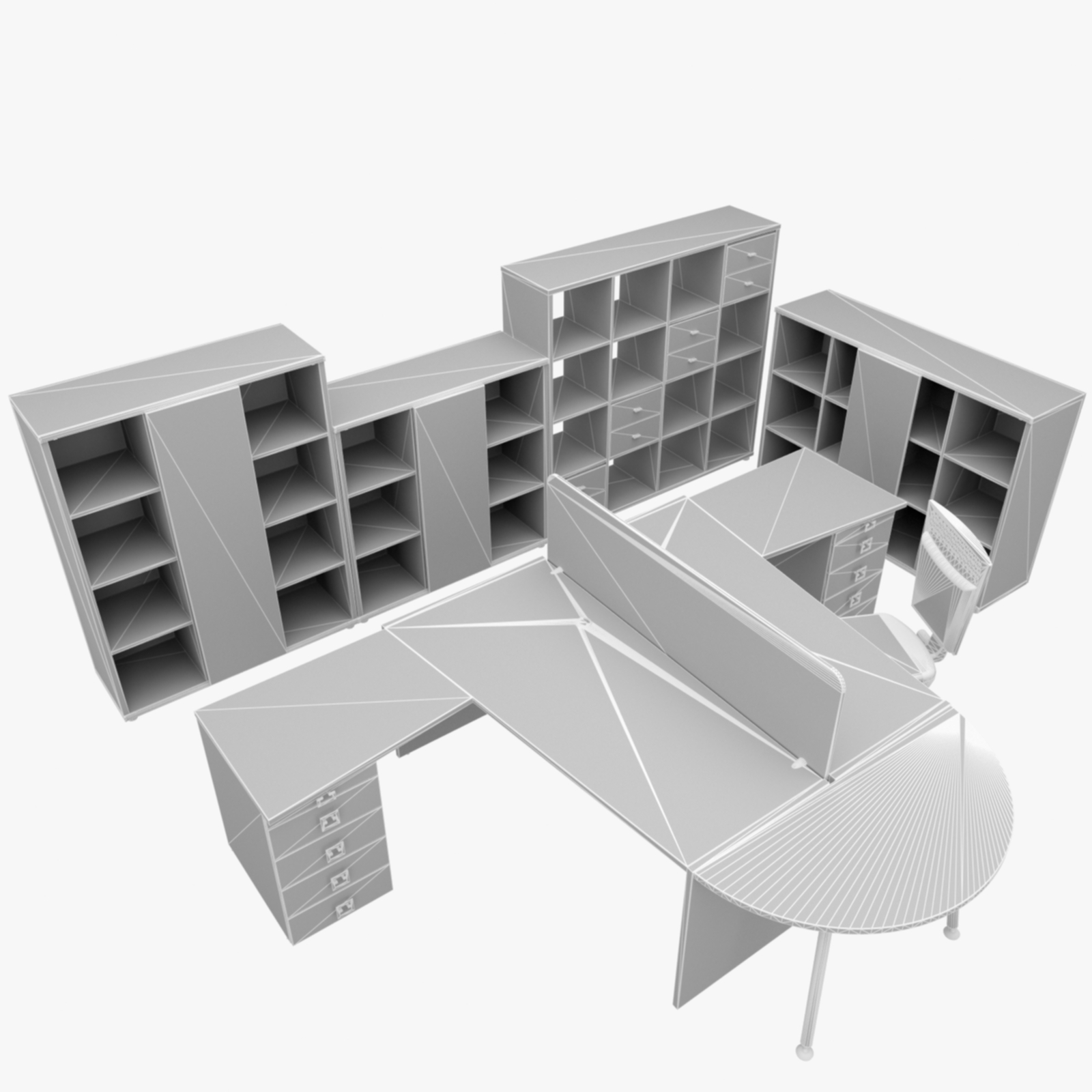 3d model of rack office table