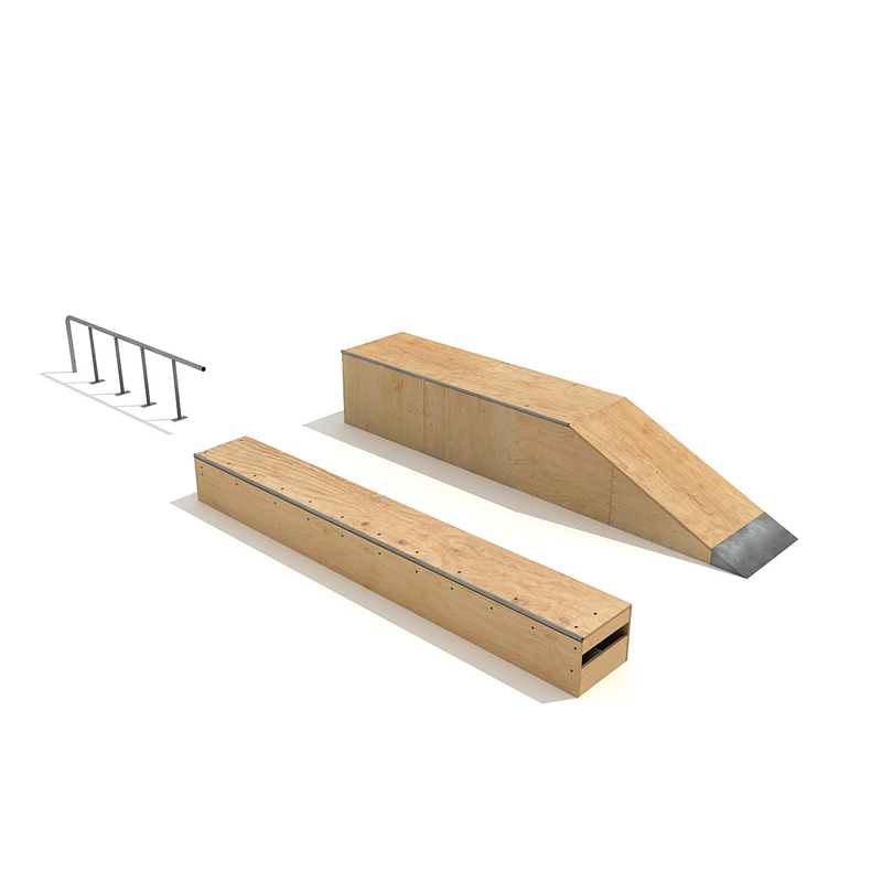 skate ramp fun box 3d model