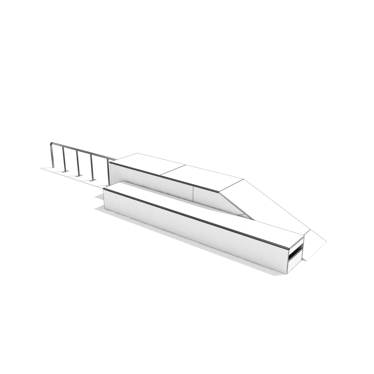 skate ramp fun box 3d model