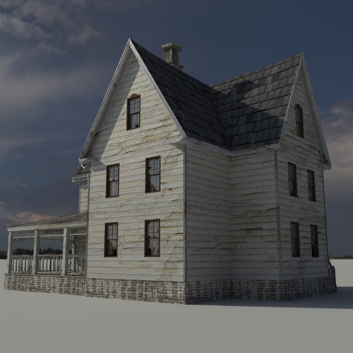 old abandoned house 3d 3ds