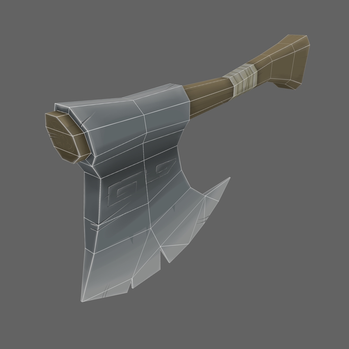 3d cartoon axe model