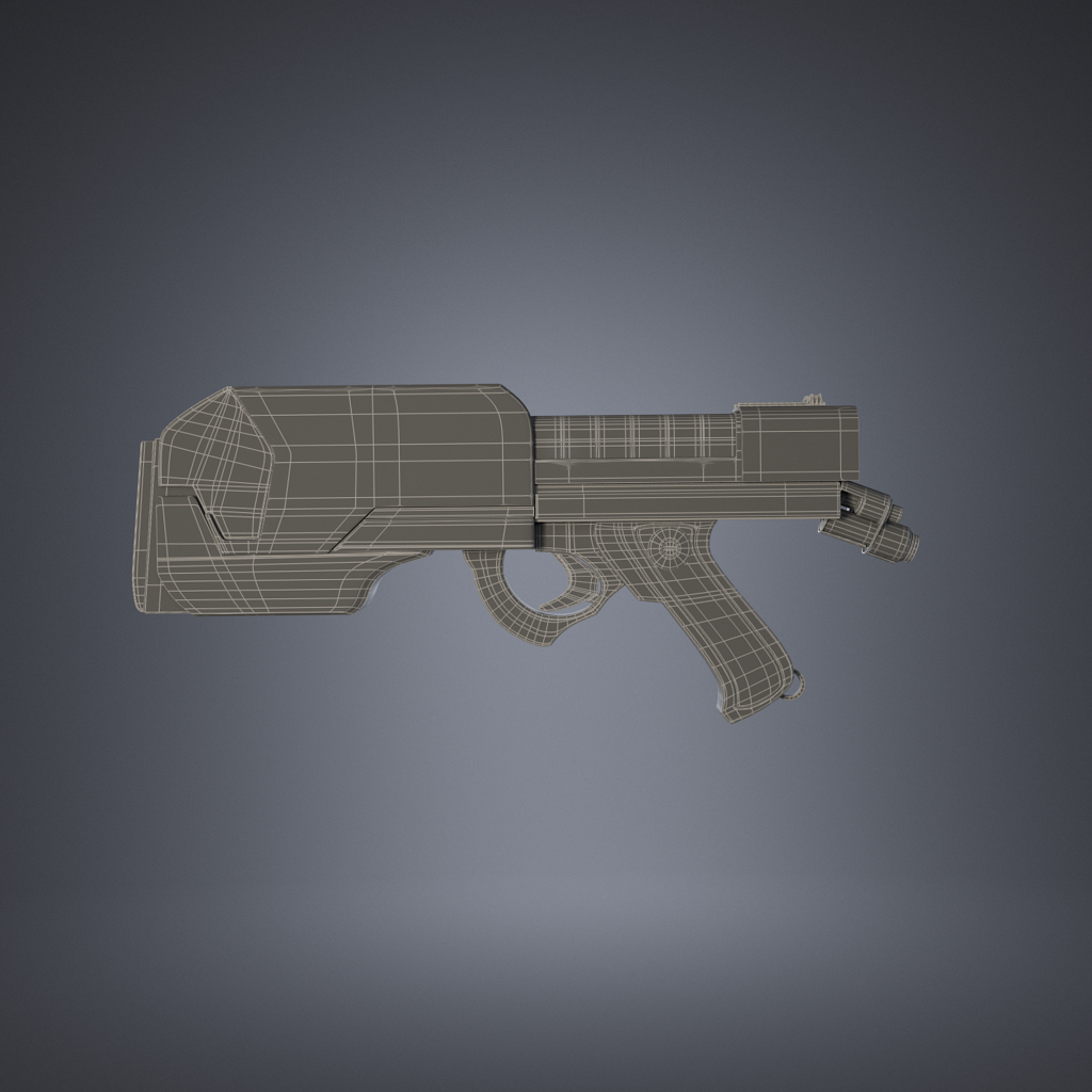 laser gun 3d model