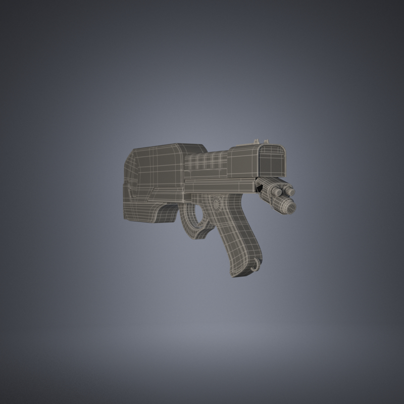 laser gun 3d model