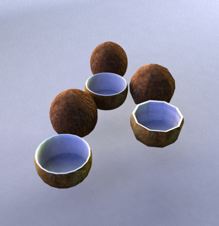 3d model coconut