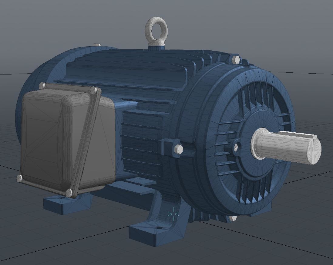electric motor 3d dxf