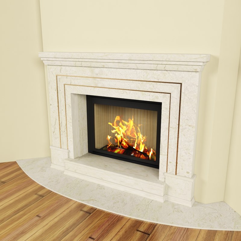 classic fireplace 3d model