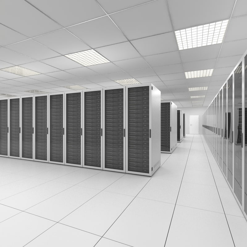 3d server room model
