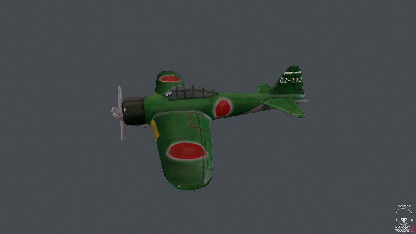 hand painted plane zero 3ds