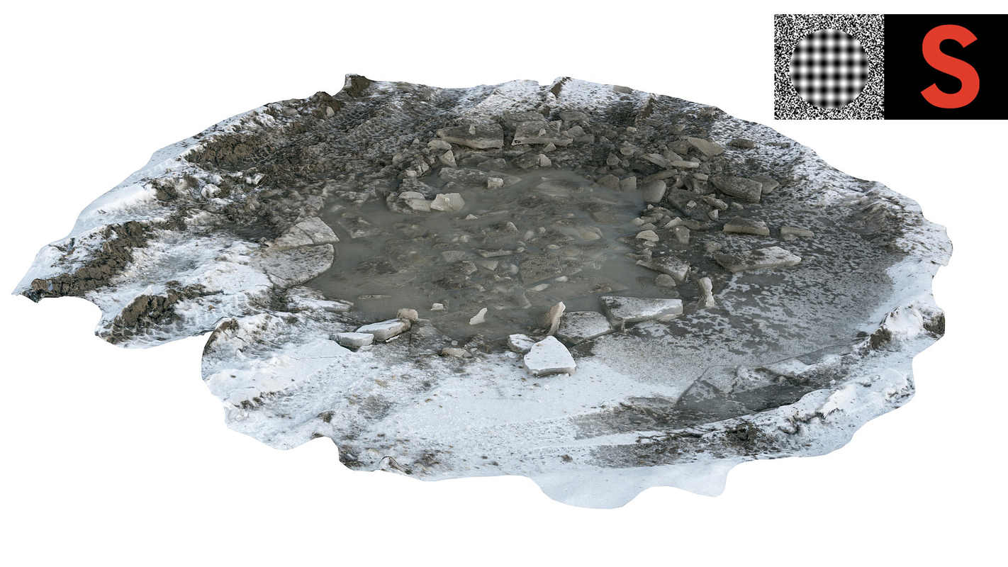 frozen puddle
