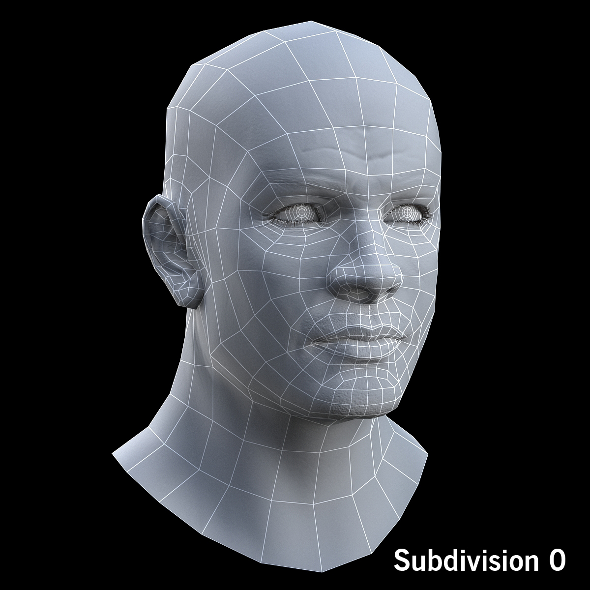 3d male head