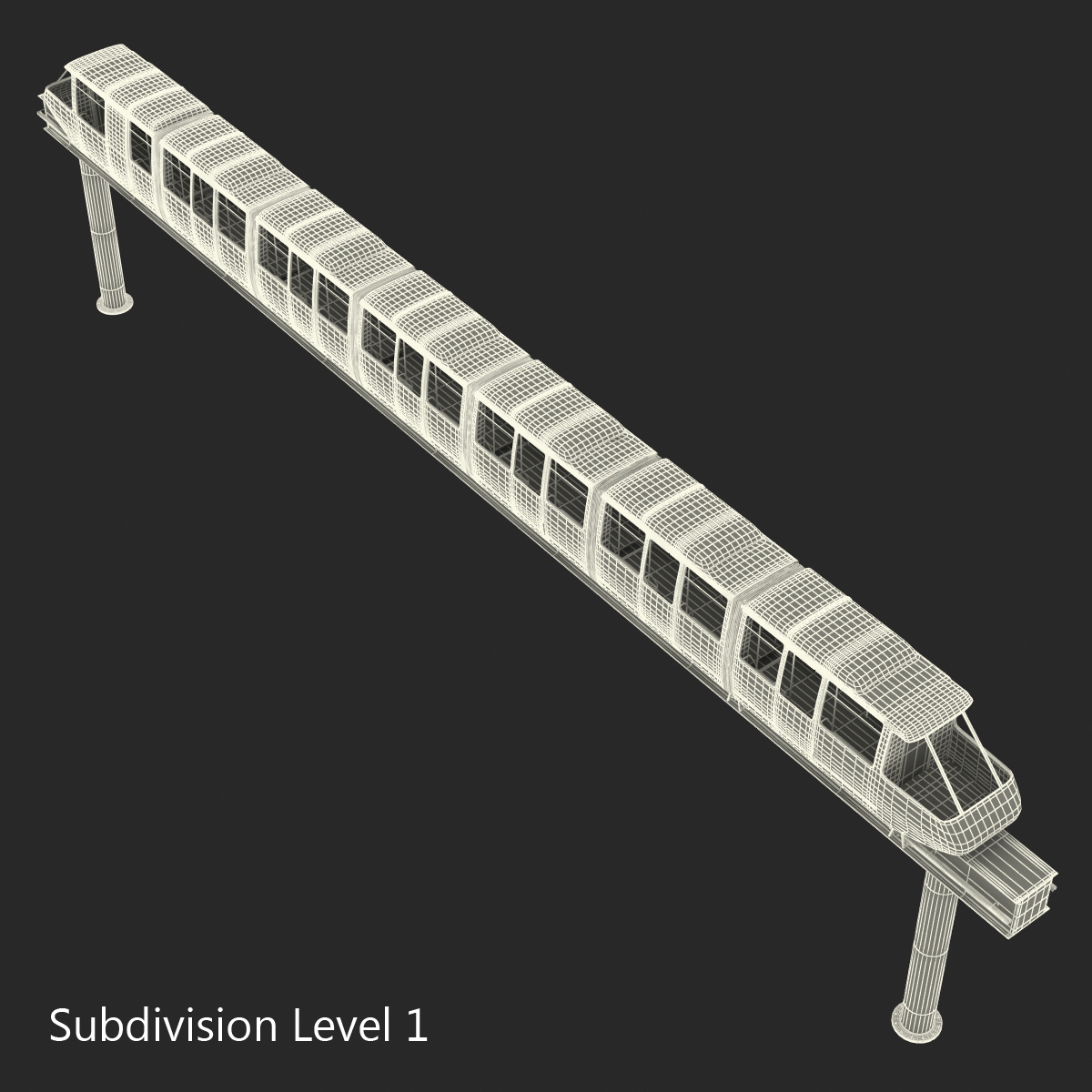 3d model of monorail rail