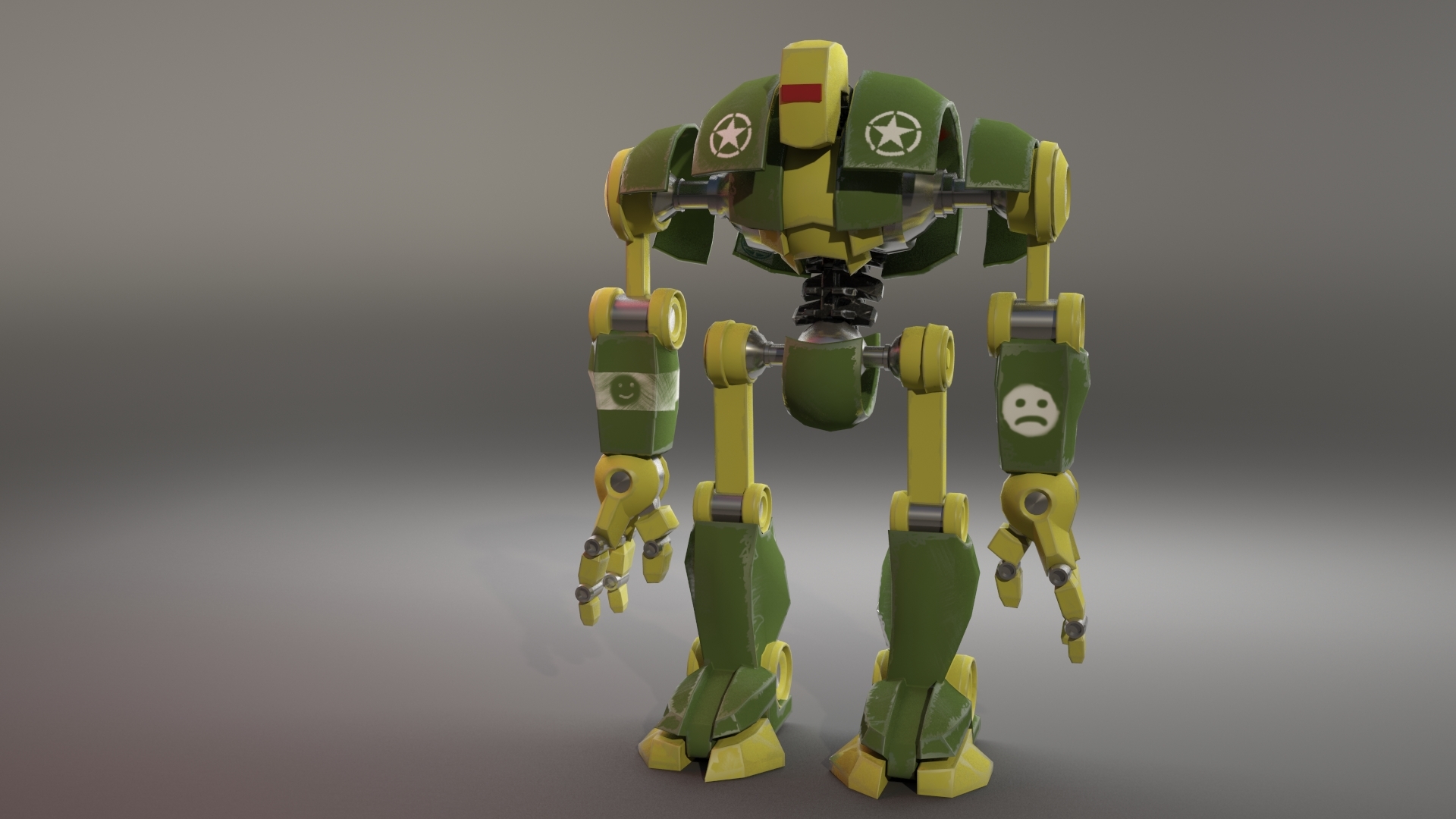 free robot rigged 3d model