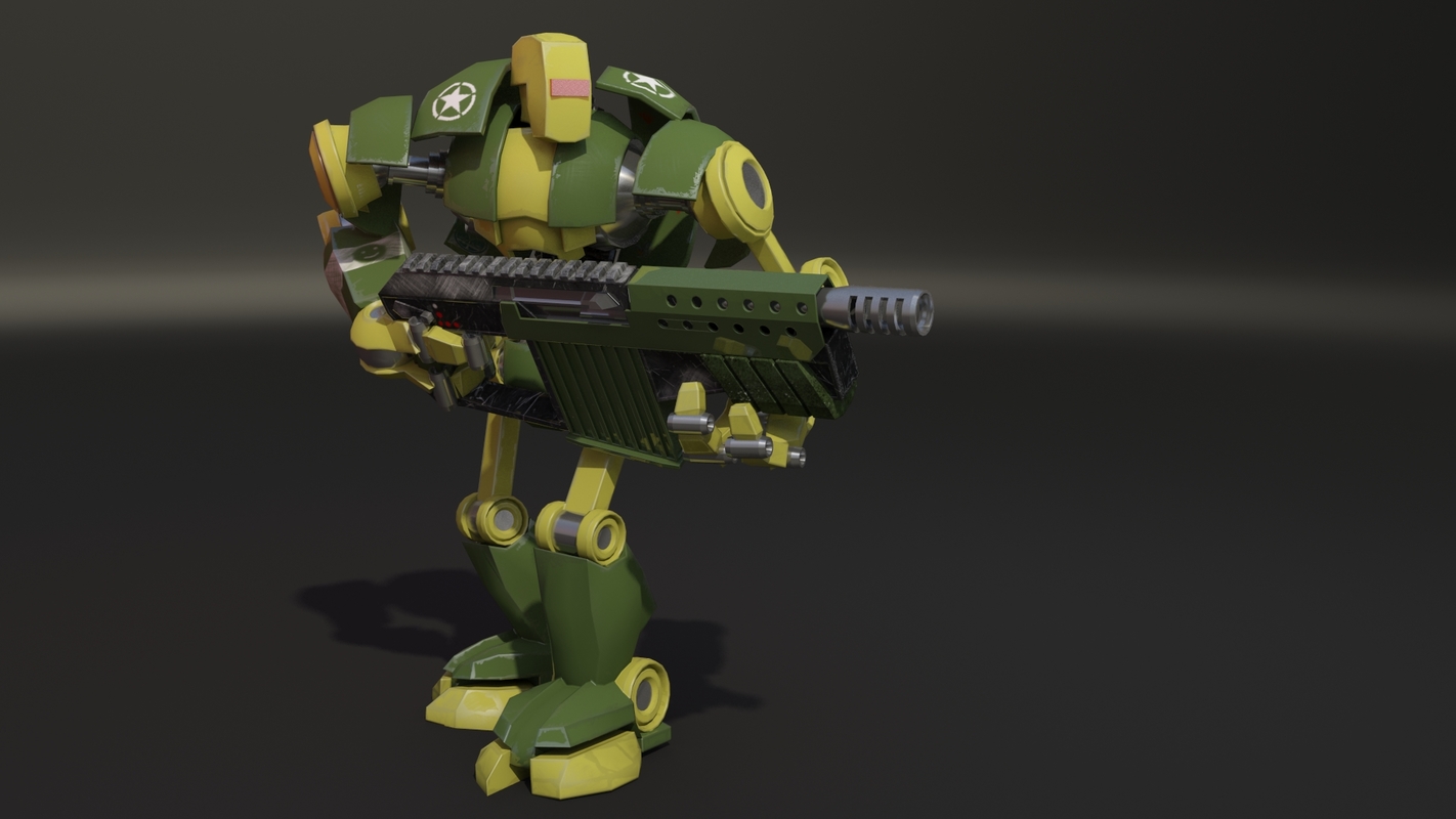 Free Robot Rigged 3d Model