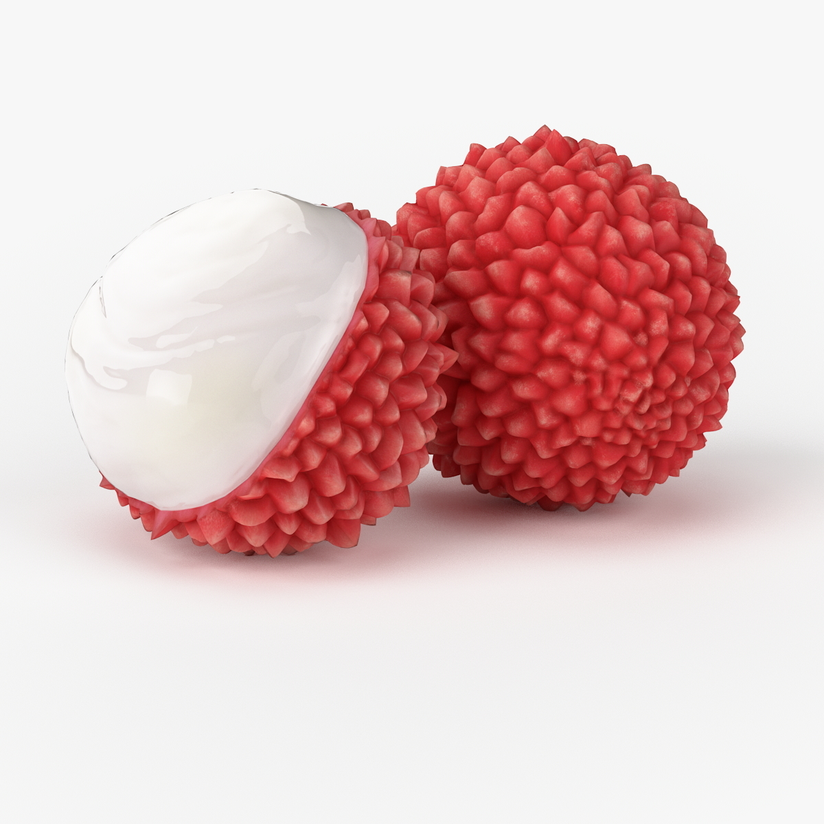 3d realistic lychee fruit real