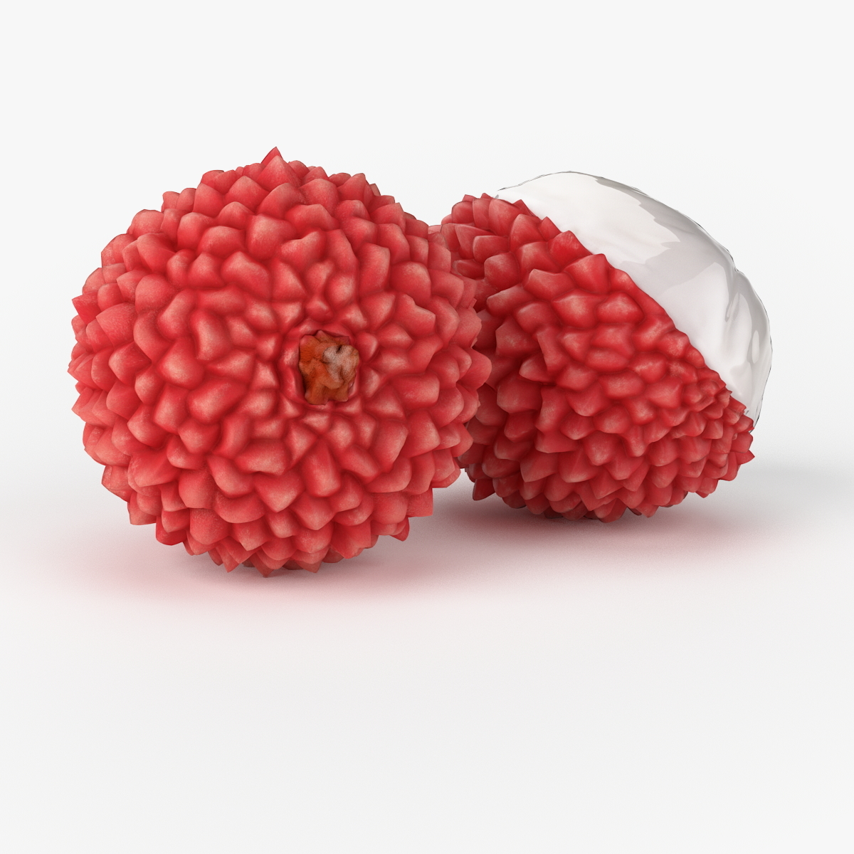 3d realistic lychee fruit real