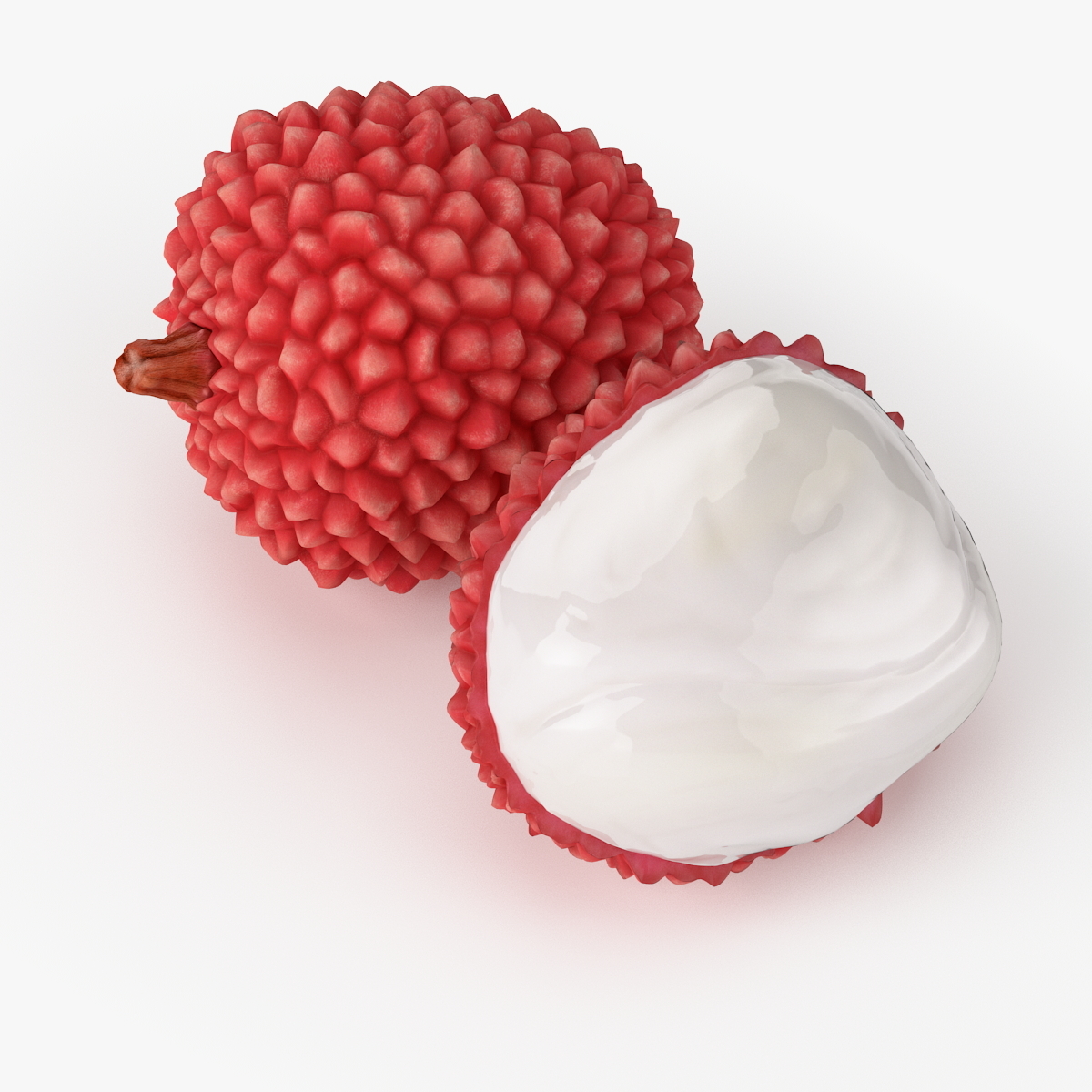 3d realistic lychee fruit real