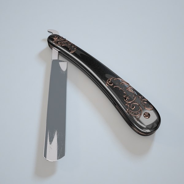 barbers razor 3d c4d
