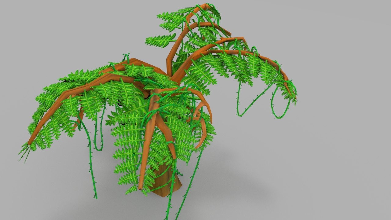 3d colorful tree model