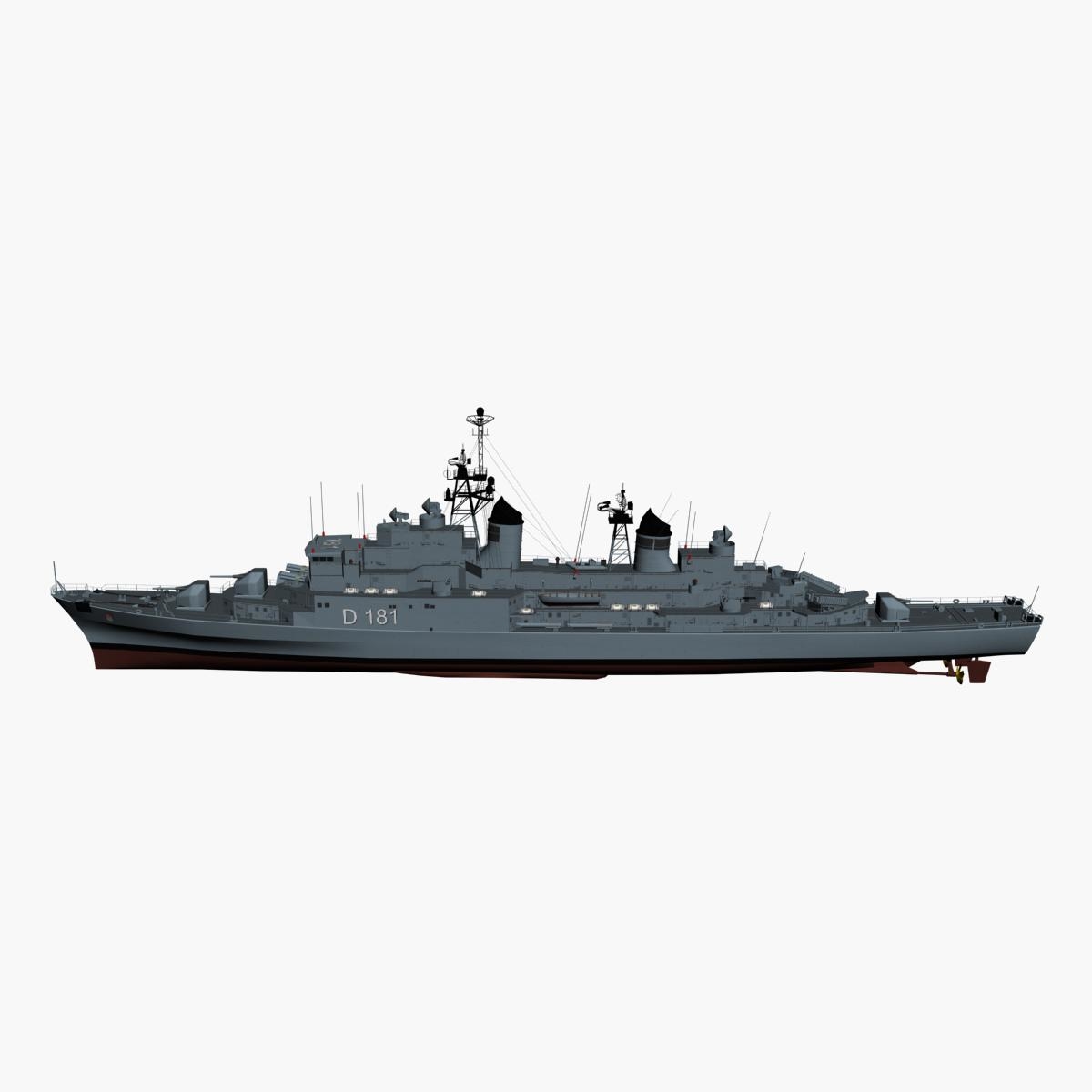 101a hamburg class destroyer 3d model