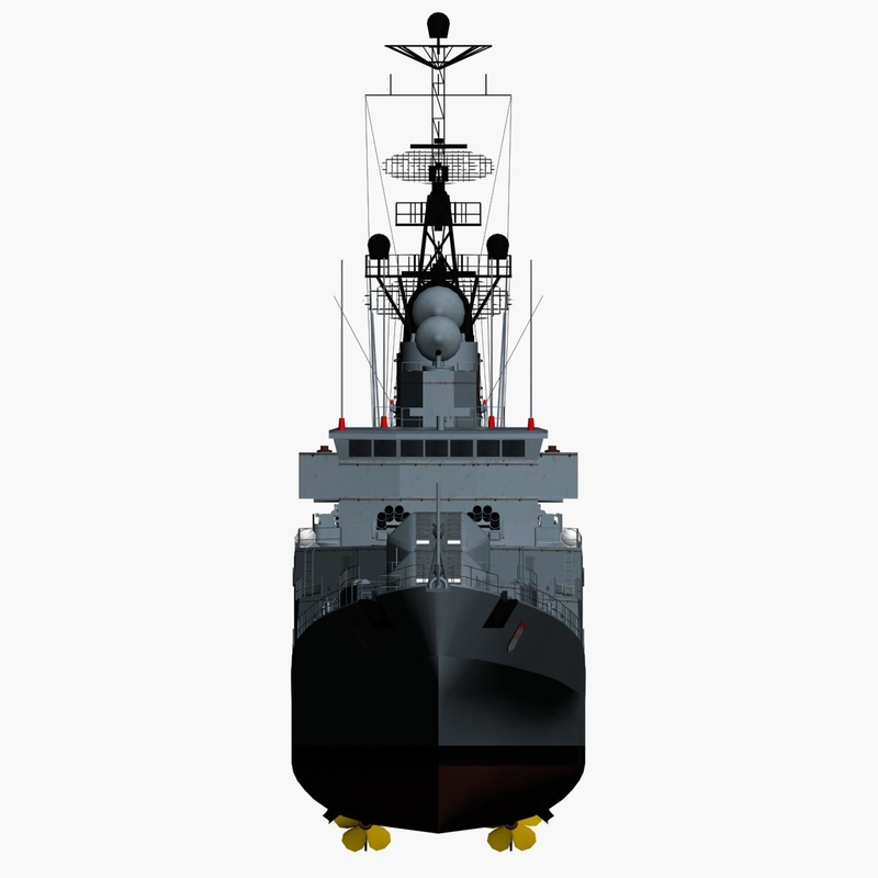 101a hamburg class destroyer 3d model