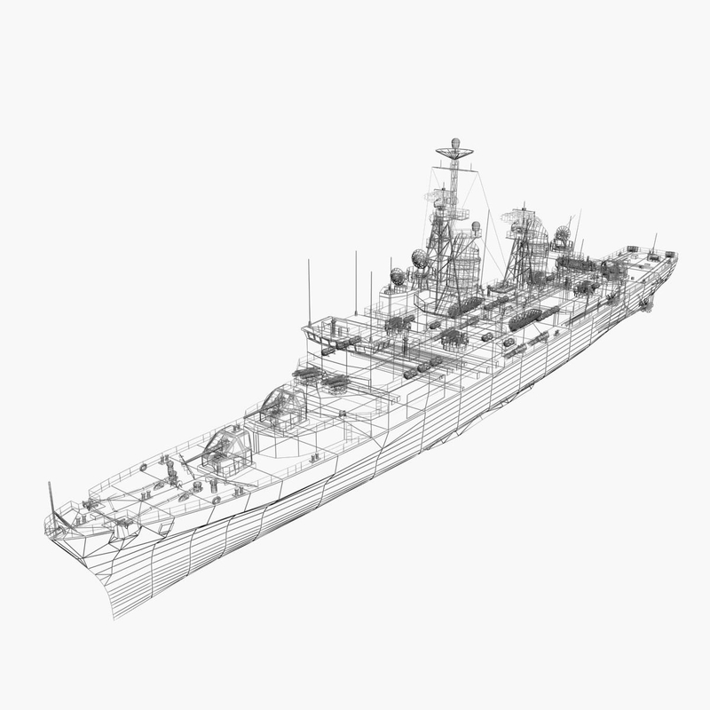 modelo 3d D101 Hamburgo clase alemana destructor - TurboSquid 887283