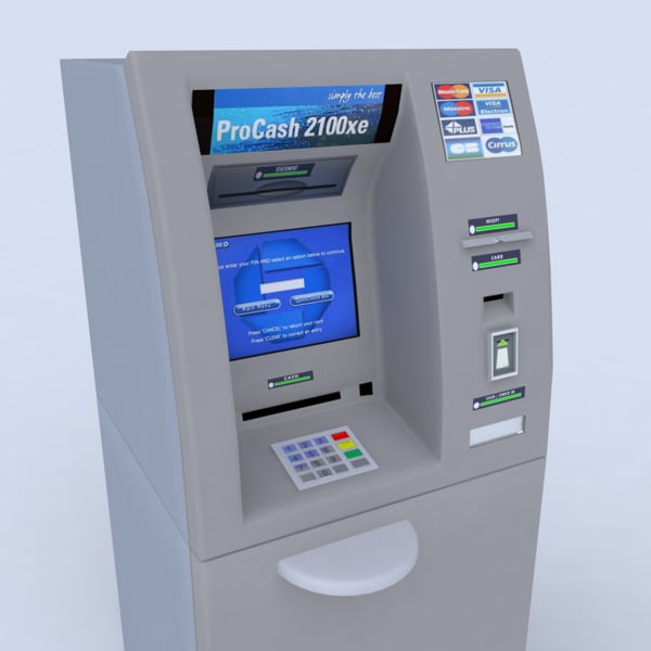 modèle 3D de Guichet automatique bancaire - Distributeur de billets ATM ...