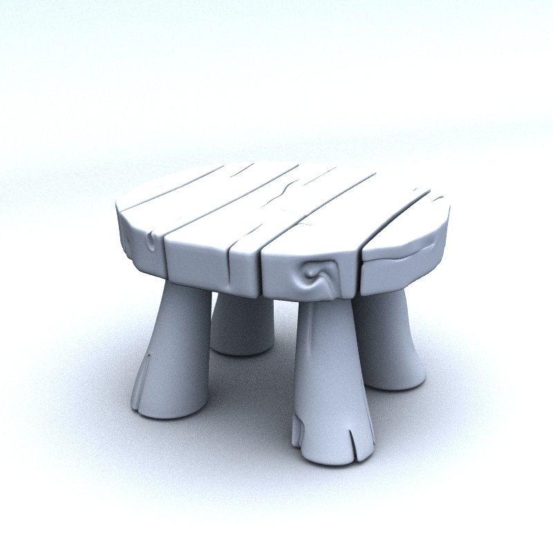 cartoon table 3d model