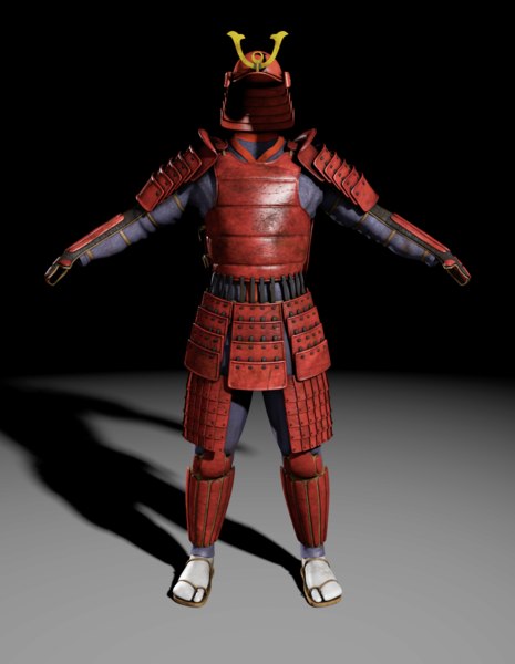 samurai armor 3d 3ds