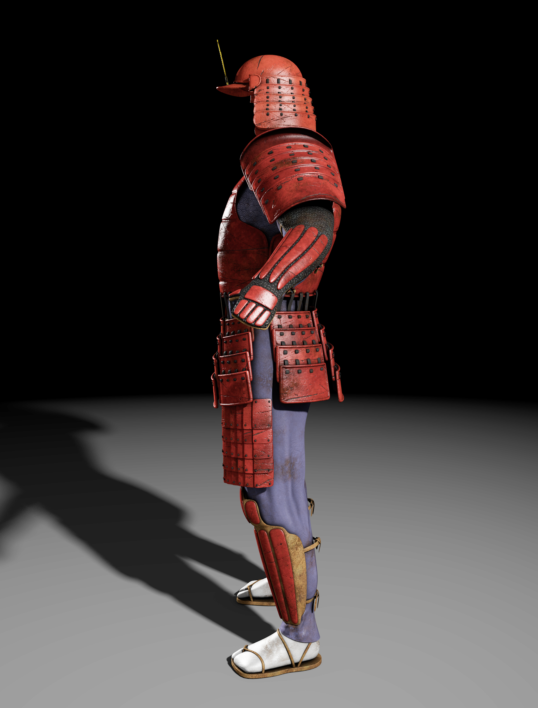 samurai armor 3d 3ds
