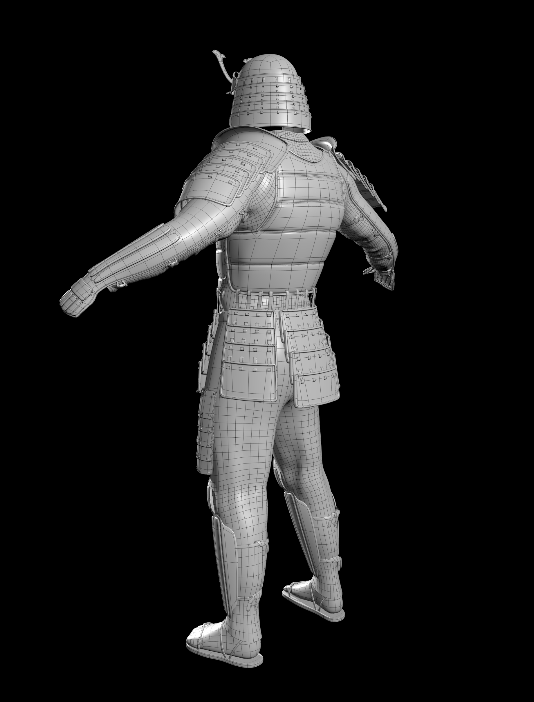 samurai armor 3d 3ds